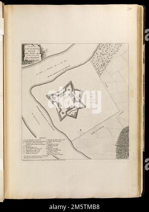 Plan of Fort le Quesne, built by the French at the fork of the Ohio and ...