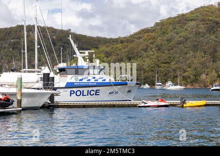 NSW Police 16 metre patrol boat WP22 Vanguard launched in 2019, moored ...