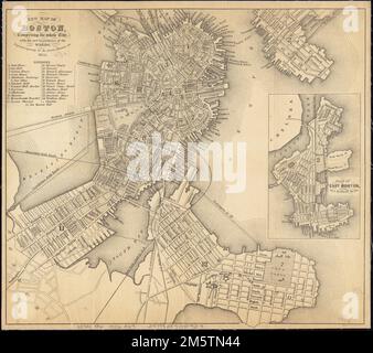 New map of Boston, comprising the whole city, with the new boundaries ...