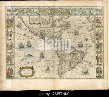 Americae nova tabula. Relief shown pictorially. Verso is blank. From Blaeu's Theatrum orbis ...