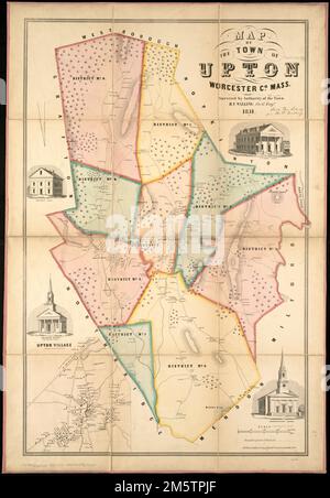 Map of the town of Upton, Worcester Co., Mass : surveyed by authority of the town , Real ...
