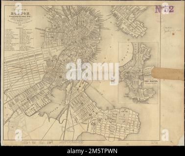 New map of Boston, comprising the whole city, with the new boundaries ...