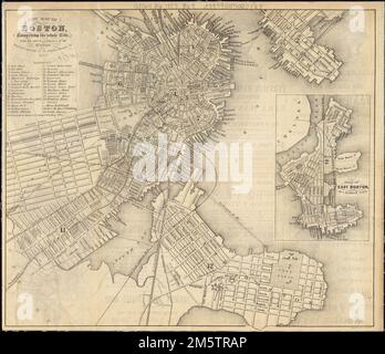 New map of Boston, comprising the whole city, with the new boundaries ...