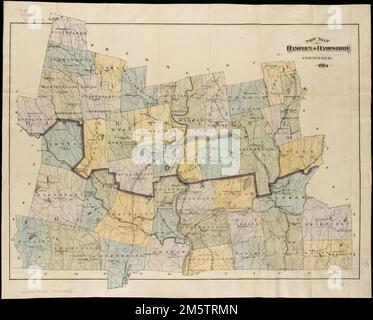New map of Hampden & Hampshire counties : 1884 , Hampden County Mass ...