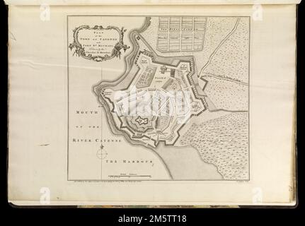 Plan of the town of Cayenne and Fort St. Michael , Cayenne French ...