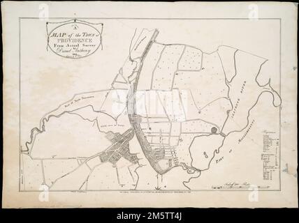 Map of colonial Providence Rhode Island in 1664 showing property of ...