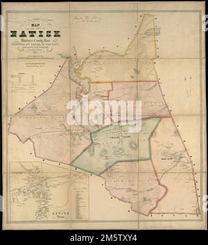 Map of the town of Natick, Middlesex County, Mass., cartographic, Maps ...