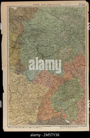 Karte der Rheinlande , Rhineland Germany, Maps Norman B. Leventhal Map ...