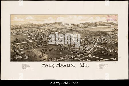 Rutland, Vt. Bird's-eye view. Indexed for points of interest... Rutland ...