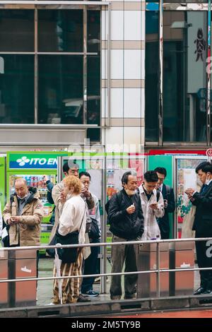 JAPAN Shibuya, Tokyo. Public smoking area in street. photo by Sean ...