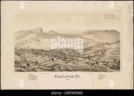 Rutland, Vt. Bird's-eye view. Indexed for points of interest... Rutland ...