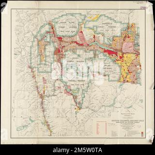 Kamloops British Columbia Canada shown on a road map or Geography map ...