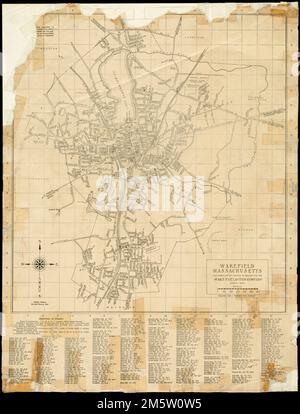Wakefield, Massachusetts. Map depicts entire town of Wakefield around ...