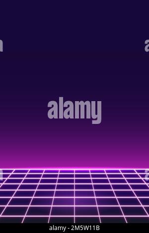 Pink grid neon patterned social story template vector Stock Vector ...
