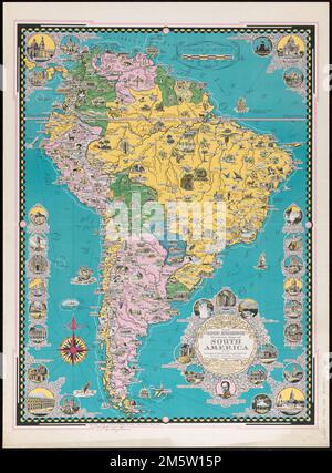 The good neighbor pictorial map of South America , South America, Maps ...