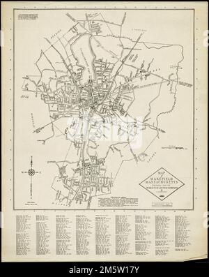 Wakefield, Massachusetts. Map depicts entire town of Wakefield in 1936 ...