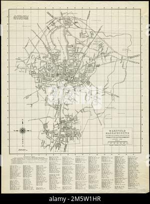 Wakefield, Massachusetts. Map depicts entire town of Wakefield around ...