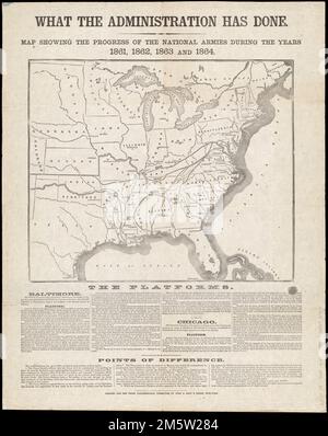 Map of the United States in 1861 at the start of the Civil War. Color ...