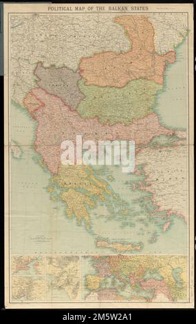 Political map of the Balkan States , Balkan Peninsula, Maps Norman B ...
