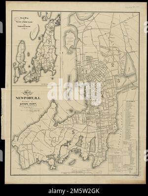 Map of Newport County, Rhode Island. Covers area north from Brenton's ...