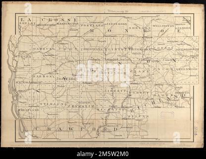 Map of Vernon in Wisconsin Stock Photo - Alamy