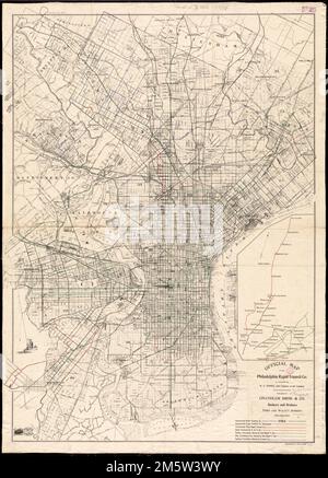 Official map of the Philadelphia Rapid Transit Co , Philadelphia Rapid ...