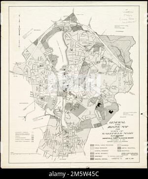 General and zoning map for town of Wakefield, Mass. , Zoning. Lucius ...