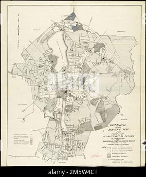 General and zoning map for town of Wakefield, Mass. , Zoning. Lucius ...