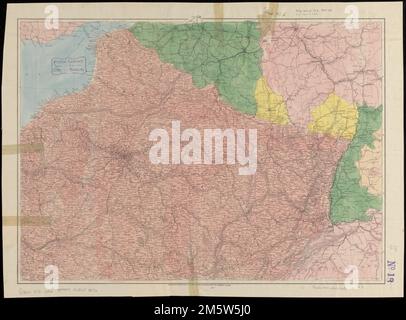 Bacon's map of the seat of war from Paris to the Rhine , Franco ...