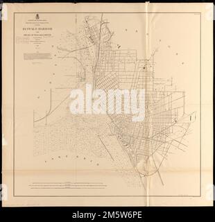 Chart of Buffalo Harbor and head of Niagara River with the outlet of ...