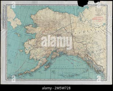 Map of Alaska. Relief shown by hachures and spot heights.... , Alaska ...