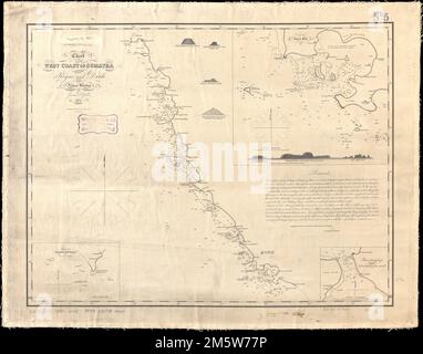 Chart of the west coast of Sumatra between Rigas and Diah from actual ...