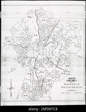 Voter precinct map of Wakefield, Massachusetts , Election districts ...