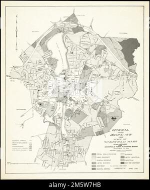 General and zoning map for town of Wakefield, Mass. , Zoning. Lucius ...