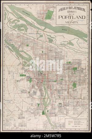 American Map and Reproducing Company's map of Portland and vicinity ...