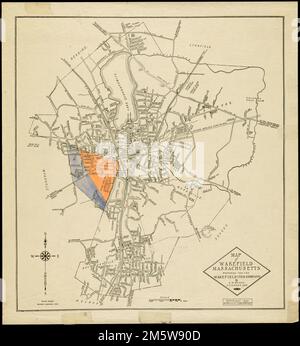 Wakefield, Massachusetts. Map depicts all of the town of Wakefield ...