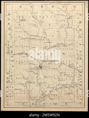 Map of Dunn in Wisconsin Stock Photo - Alamy