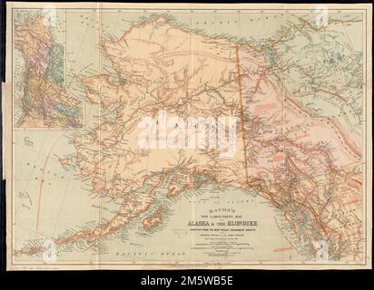 Bacon's new large-print map of Alaska & the Klondike : compiled from ...