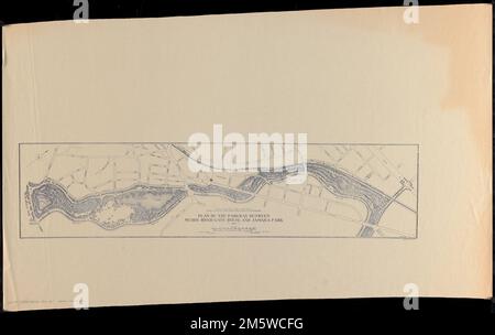 Plan of the parkway between Muddy River gate house and Jamaica Park ...