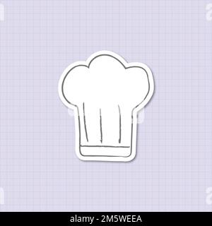 Cute doodle chef hat sticker vector Stock Vector Image & Art - Alamy