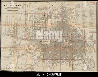 Map of the city of Mexico authorized for publication with the Mexican ...