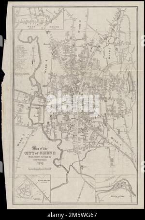 Map of the city of Keene, from recent surveys , Keene N.H., Maps Norman ...
