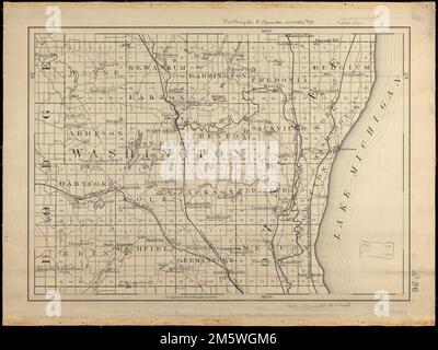 Map of Ozaukee in Wisconsin Stock Photo - Alamy