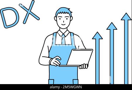 Image of DXing, A man in an apron who has successfully improved his ...