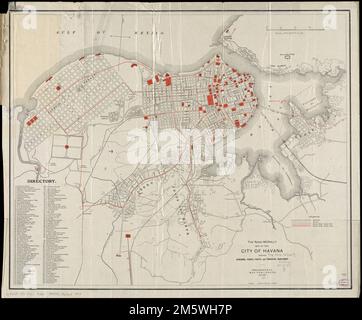 Havana Cuba Map 1898 Stock Photo - Alamy