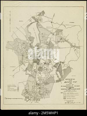 General and zoning map for town of Wakefield, Mass. , Zoning. Lucius ...