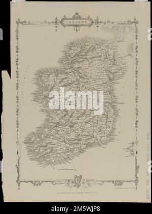 Ireland. Relief shown by hachures.... , Ireland Stock Photo - Alamy