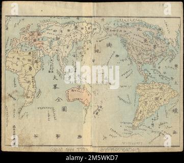 [World map]. Title supplied by cataloger. Cordiform projection. Map is ...
