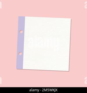 Beige hole punched notepaper journal sticker vector Stock Vector Image ...