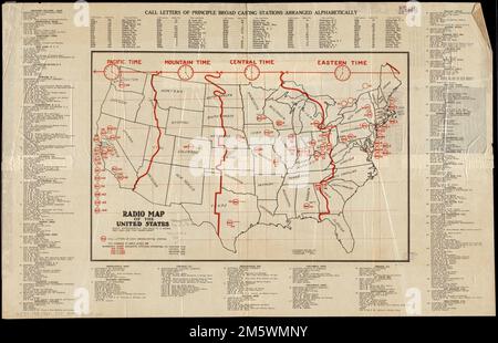 Radio map of the United States , Radio stations, United States, Maps ...